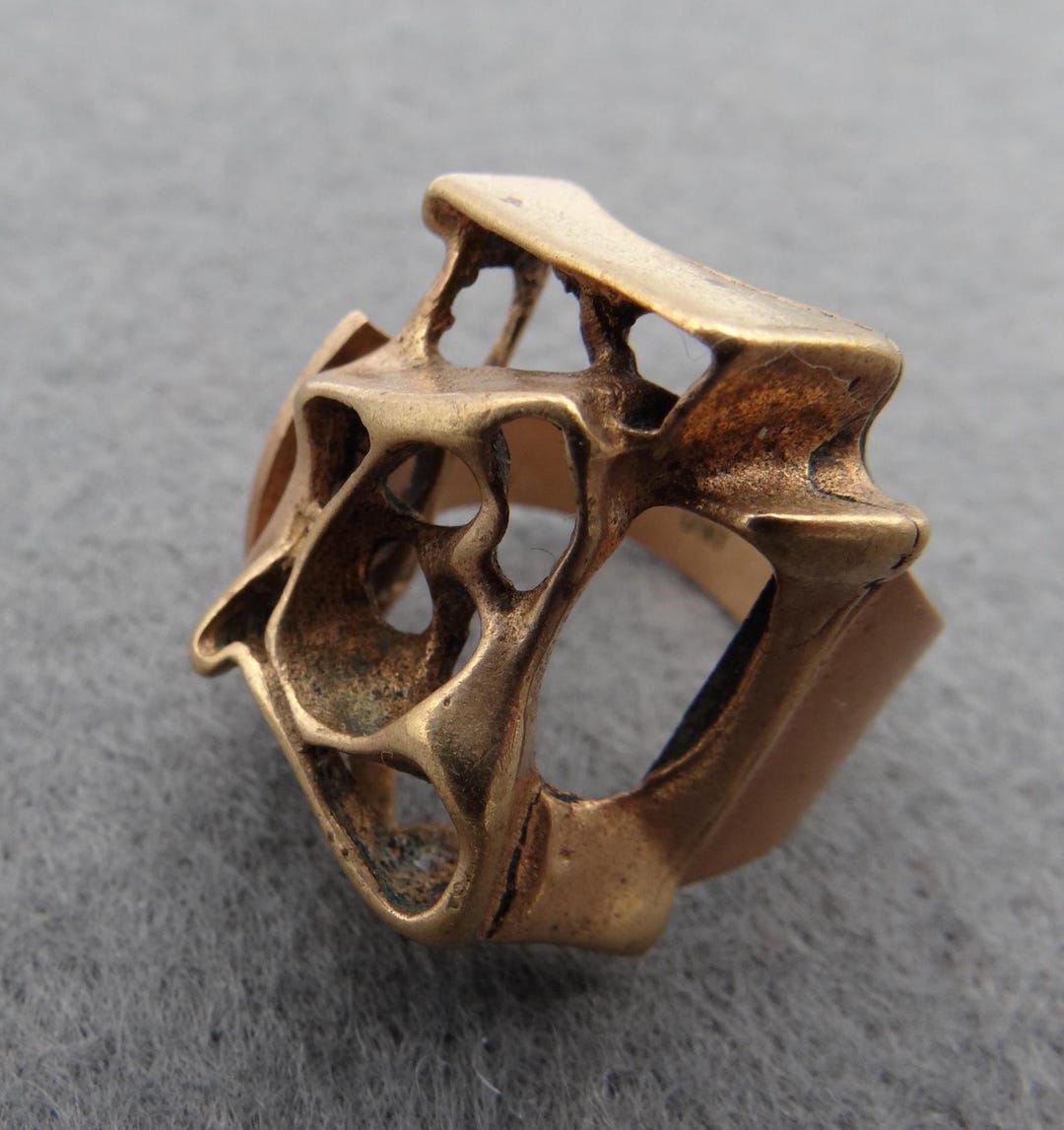 Vintage Bronze Unn Tangerud for Uni David Andersen Ring Norway ...