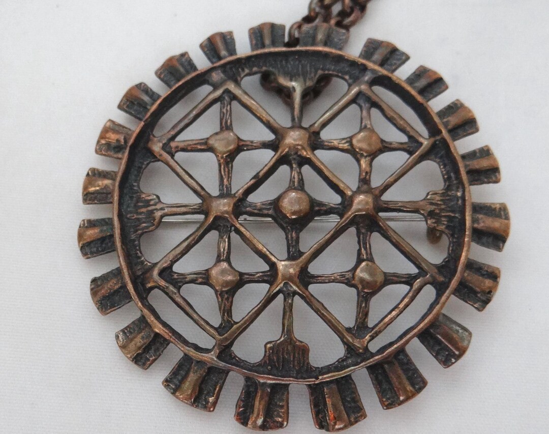 Vintage UNN TANGERUD for Uni David Andersen Bronze Pendant / Brooch and ...