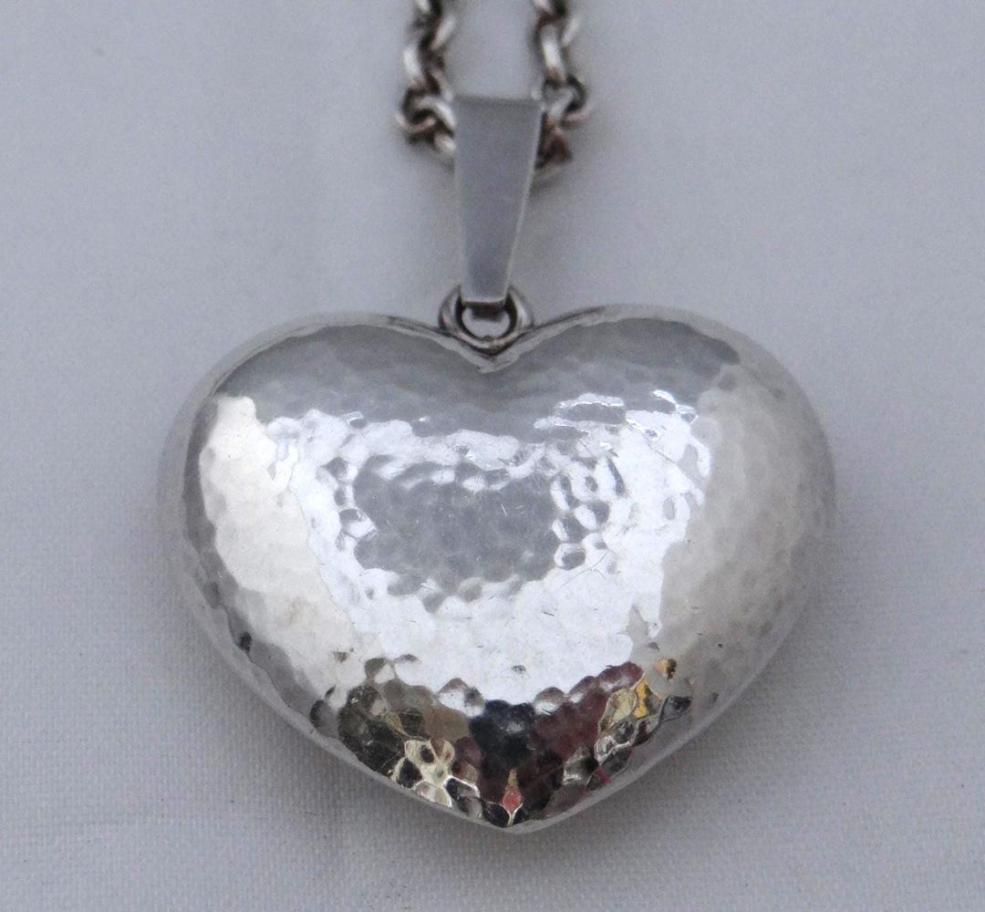 Vintage HERMAN SIERSBOL HEART Sterling Silver 925s Pendant and a Chain ...