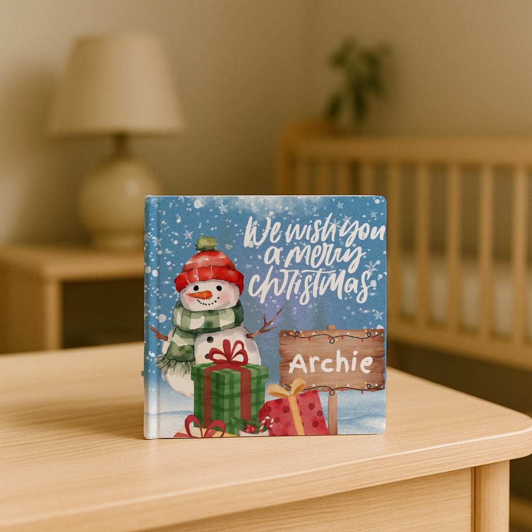 Personalized Baby Name Book: Christmas Story With Santa or Snowman ...