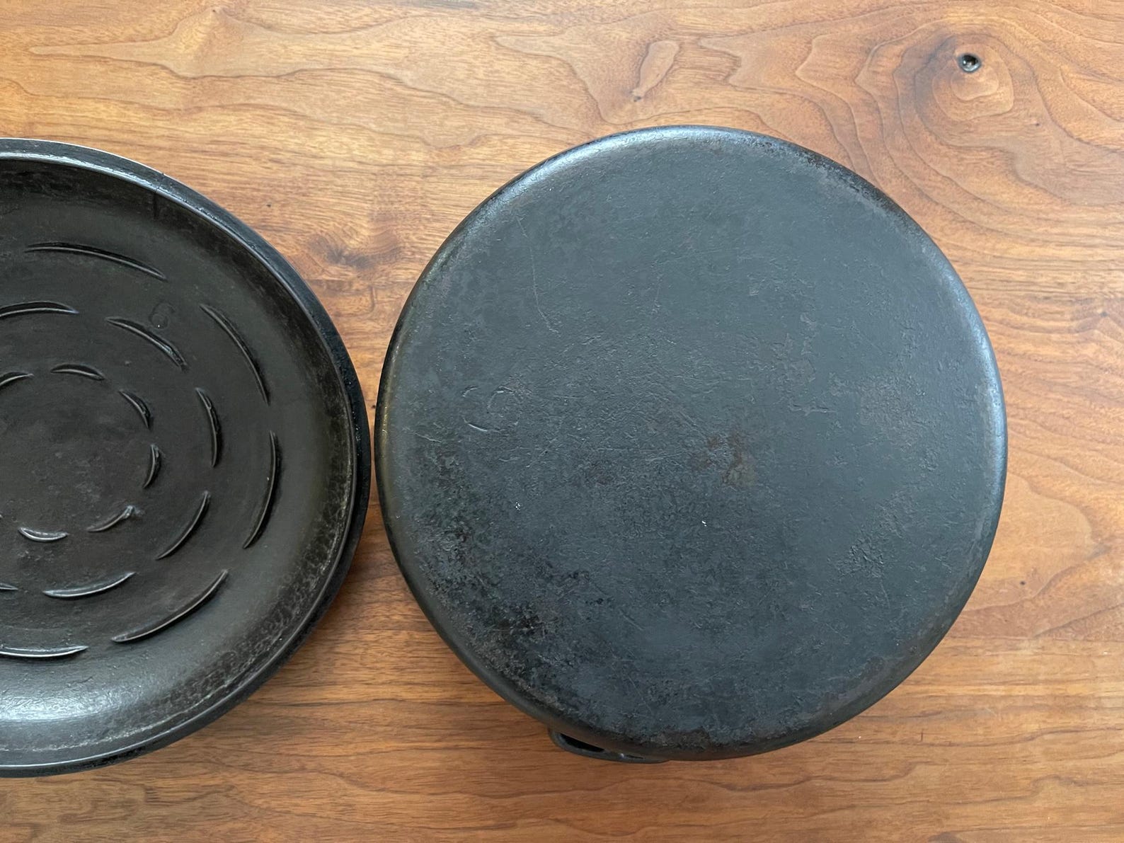 Vintage Cast Iron Dutch Oven W/ Self Basting Drip Scallops Lid #9 ...