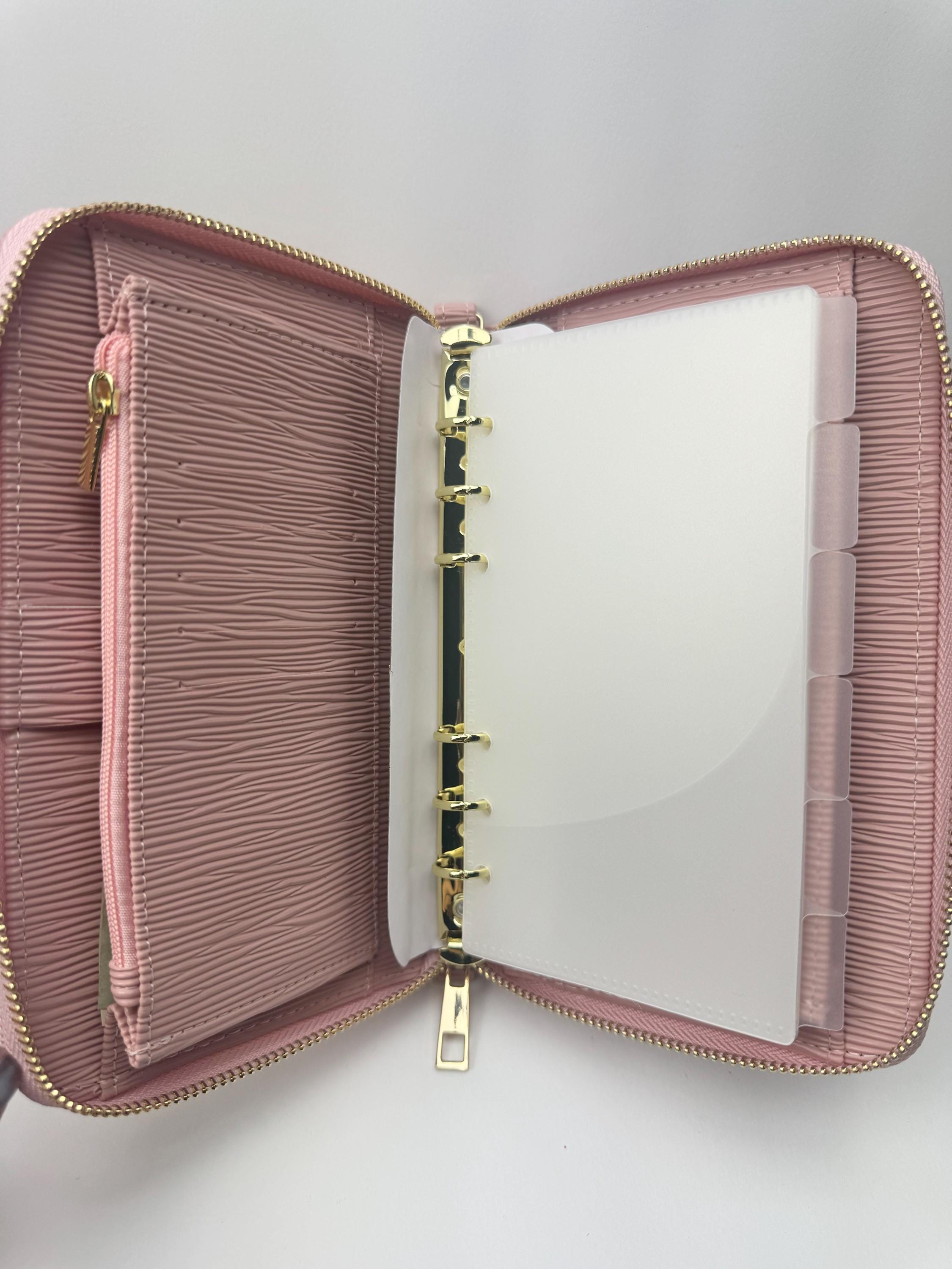 A6 Luxury Gold Ring Leather Budget Binder Wallet - Etsy