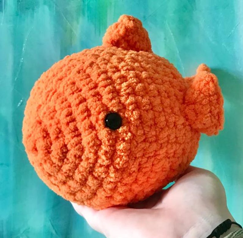 Crocheted Fish | Stuffed Clownfish, Flounder, and Goldfish | Handmade ...