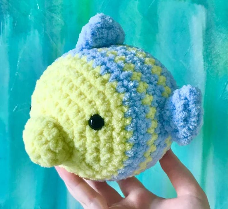 Crocheted Fish | Stuffed Clownfish, Flounder, and Goldfish | Handmade ...