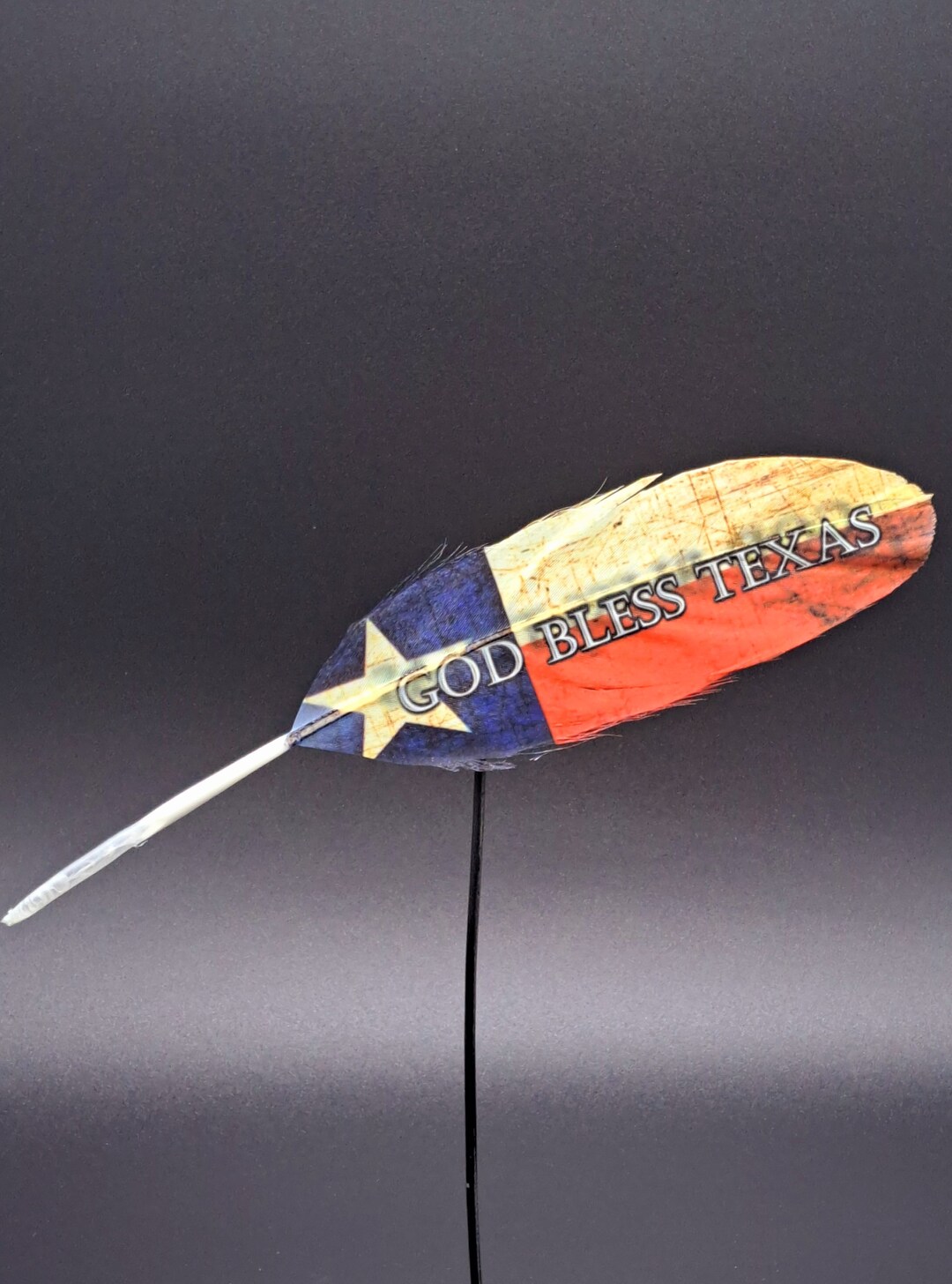 God Bless Texas Hat Feather - Etsy