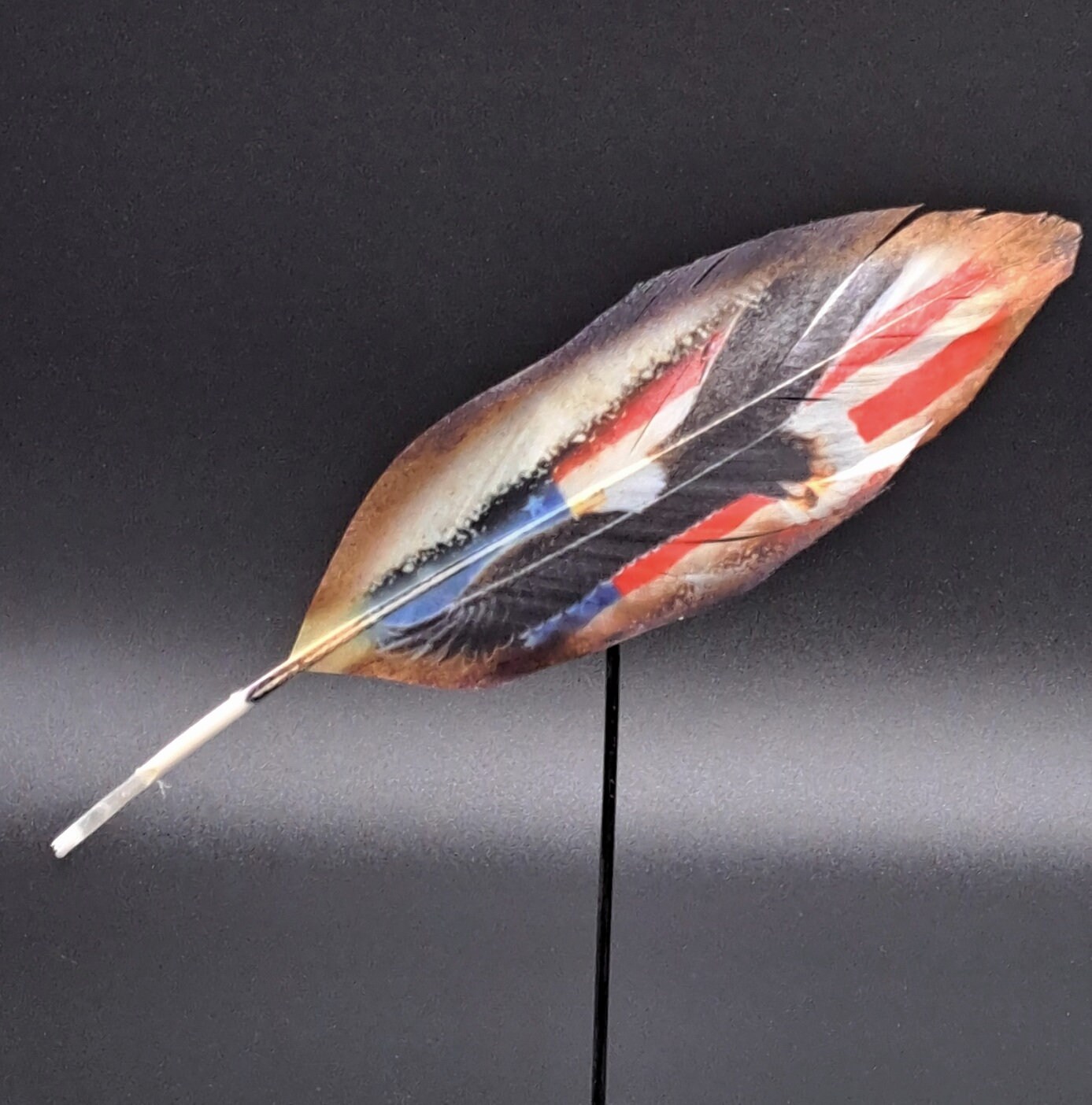 Eagle and American Flag Hat Feather - Etsy