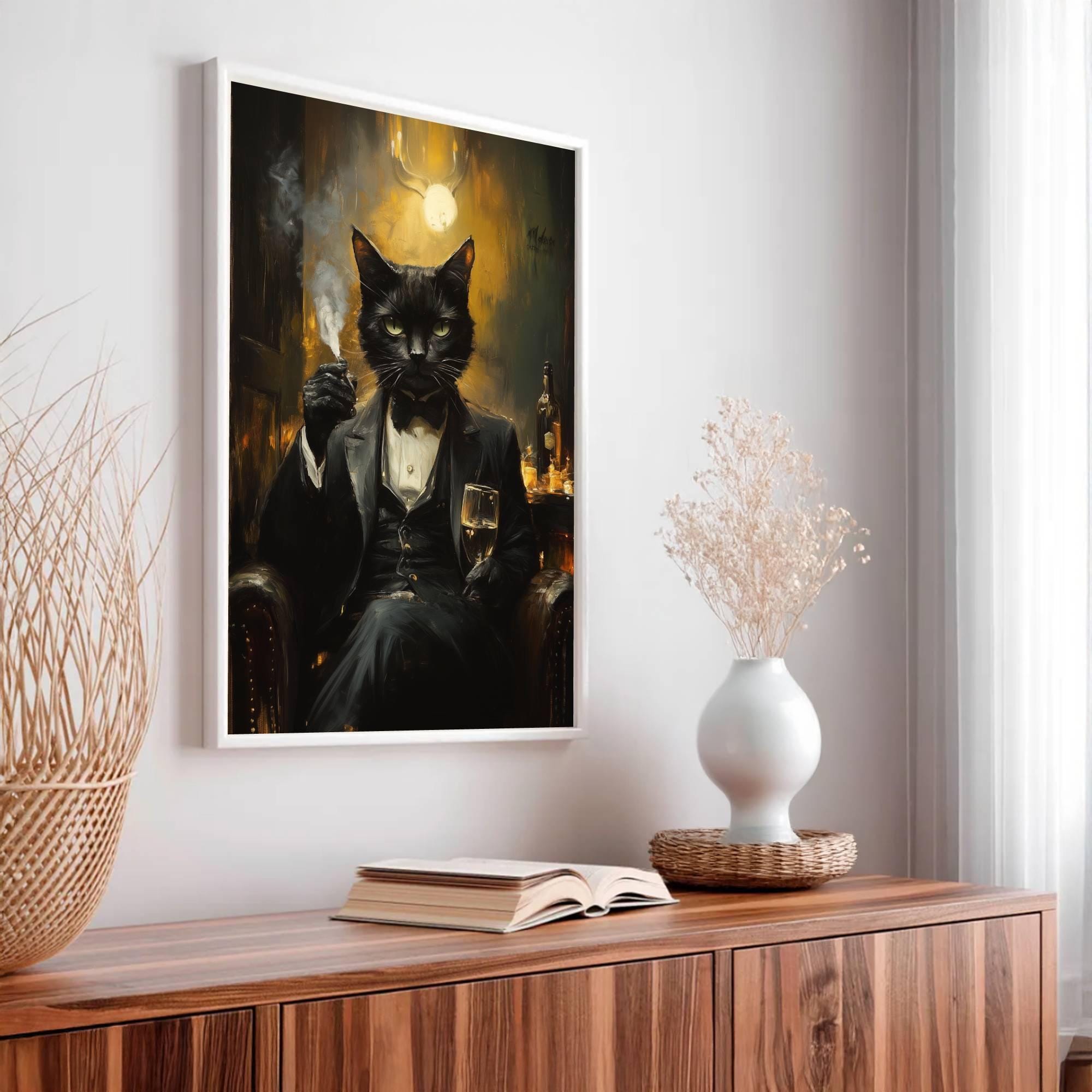 The Great Gatsby Black Cat Poster, Art Deco Home and Wall Decor ...