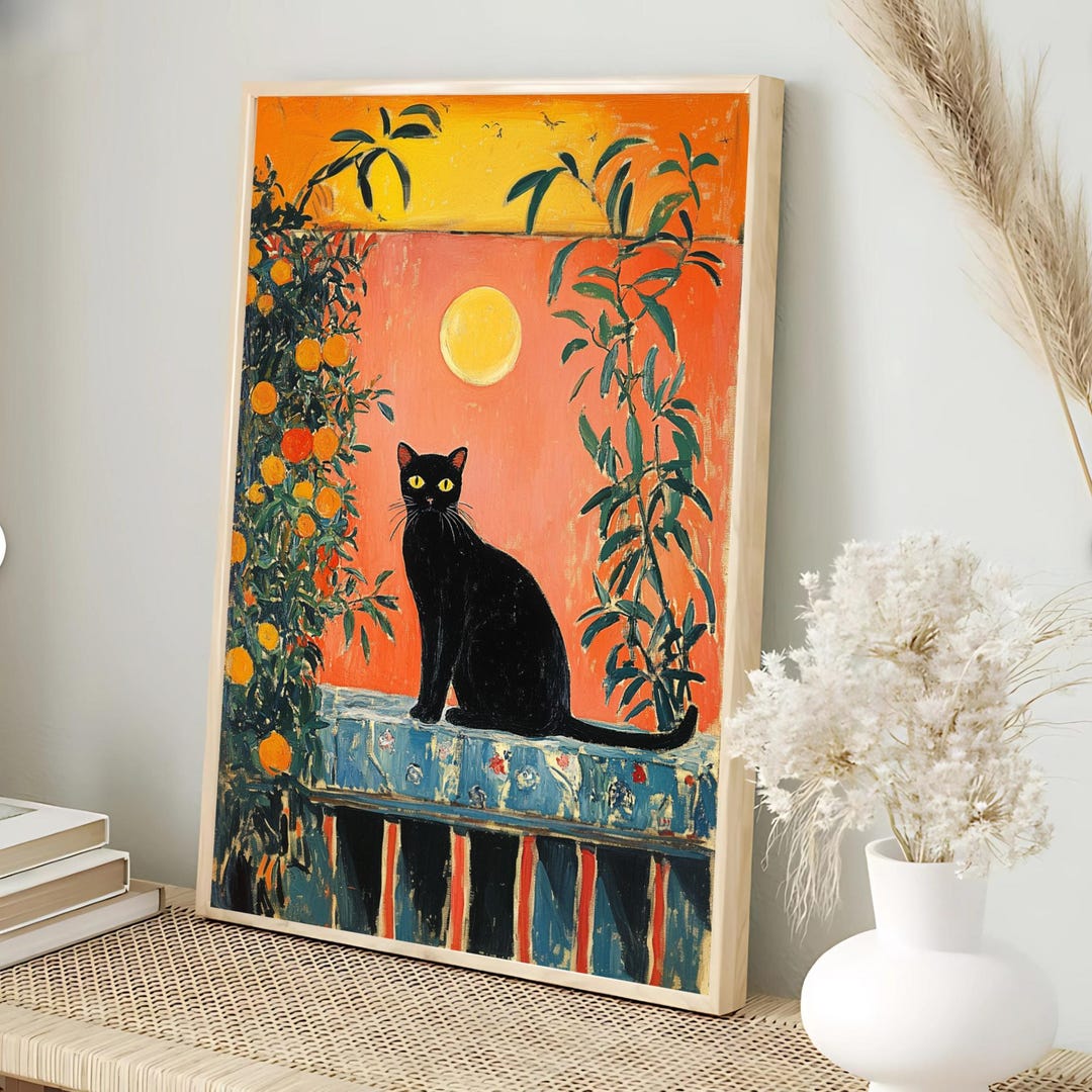 Henri Matisse Cat Print, Matisse Open Window Cat Poster, Black Cat Art ...