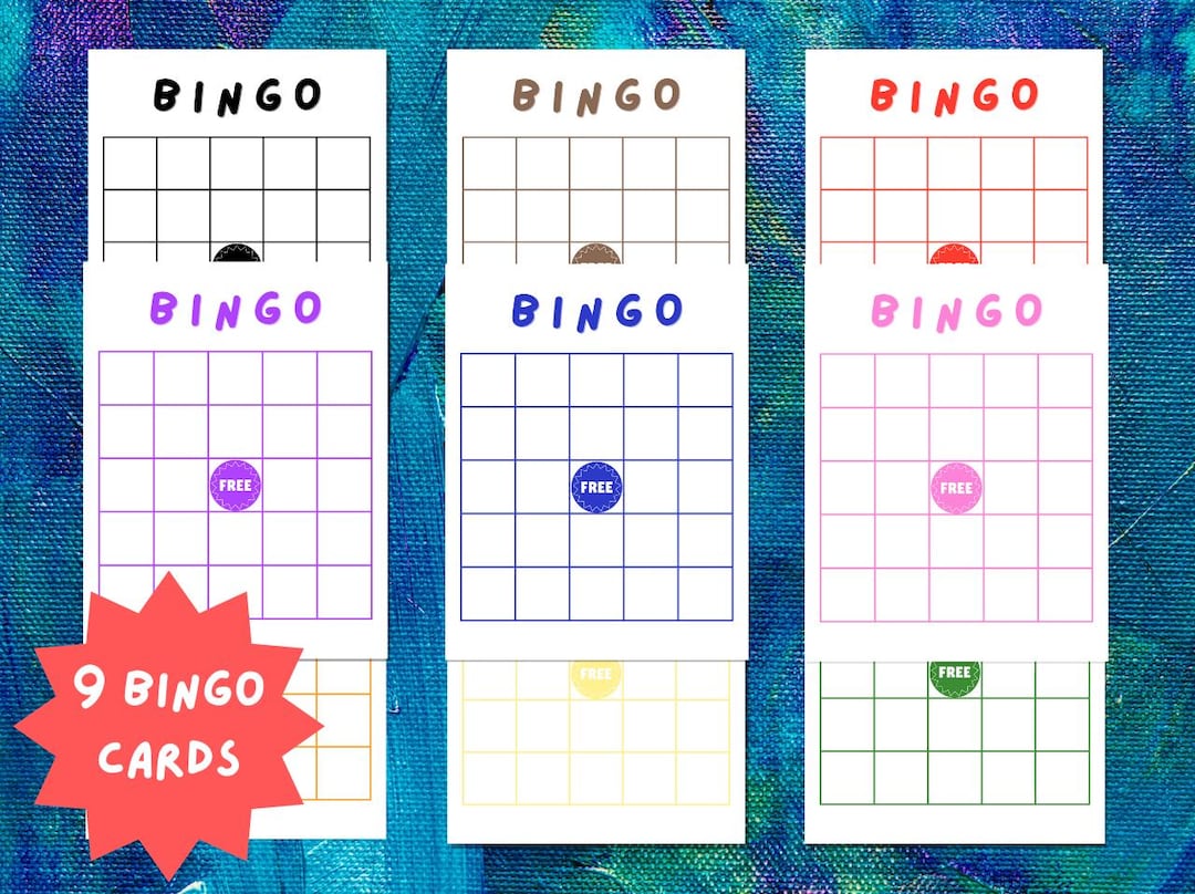 Blank Bingo Cards | Bingo Cards | New Years Resolution Bingo Card - Etsy