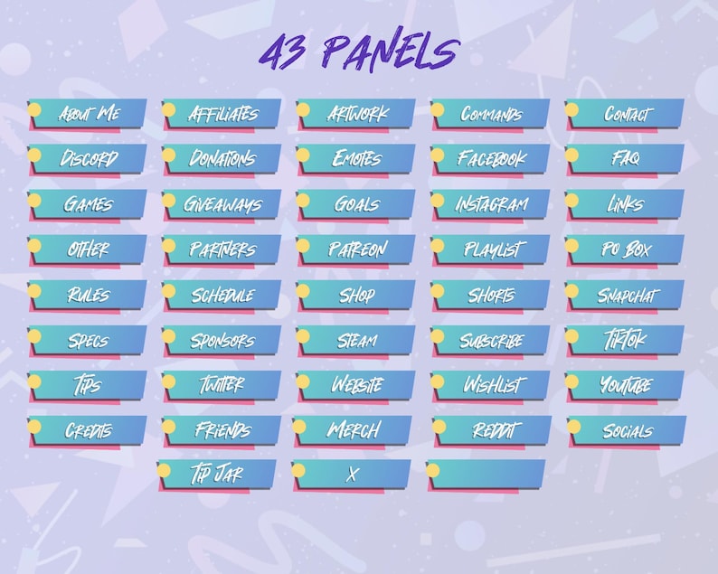 Animated 80s 90s Retro Stream Overlay Package - Twitch, Youtube ...