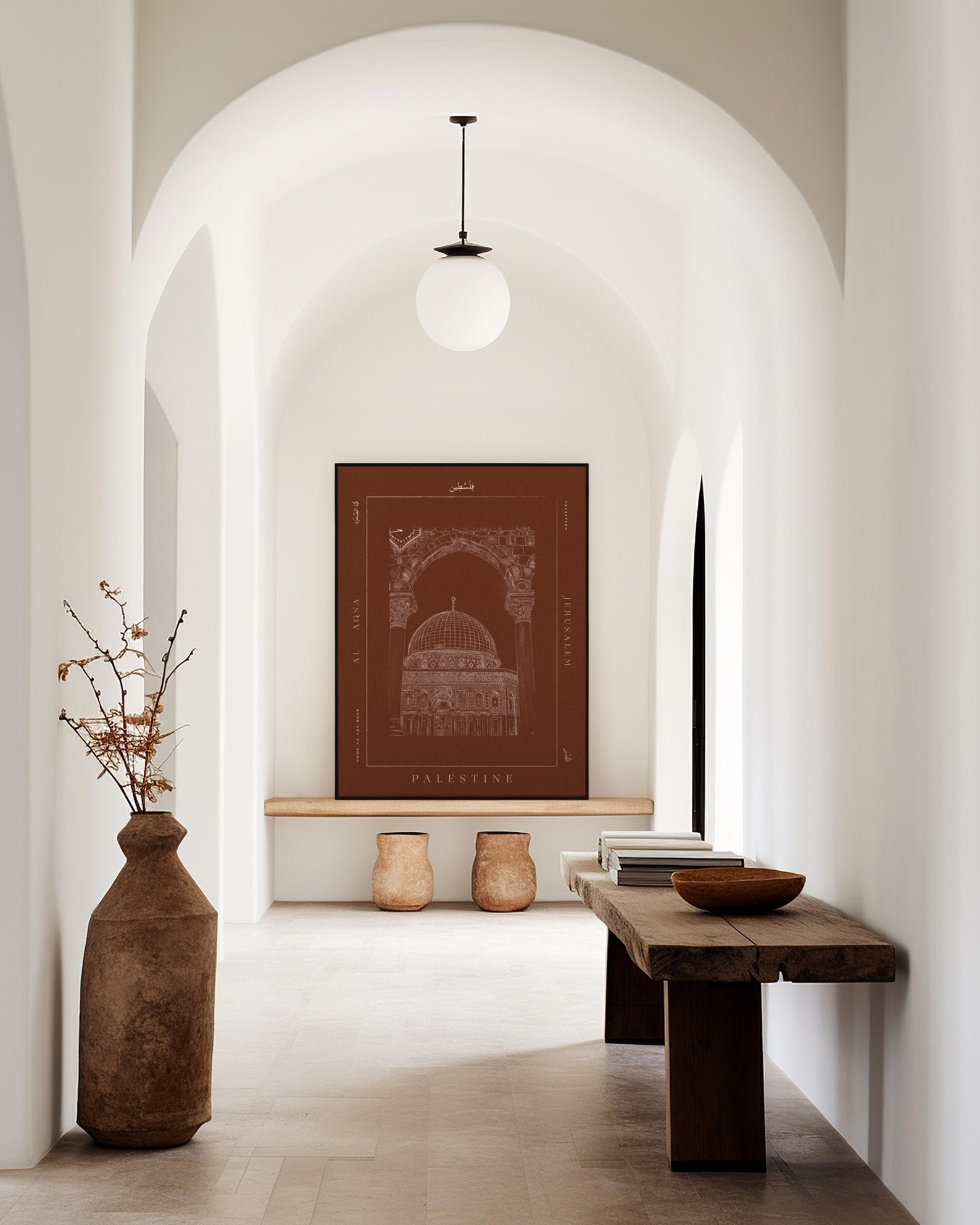 Palestine - Jerusalem - Middle Eastern Print | Illustrated Architecture ...