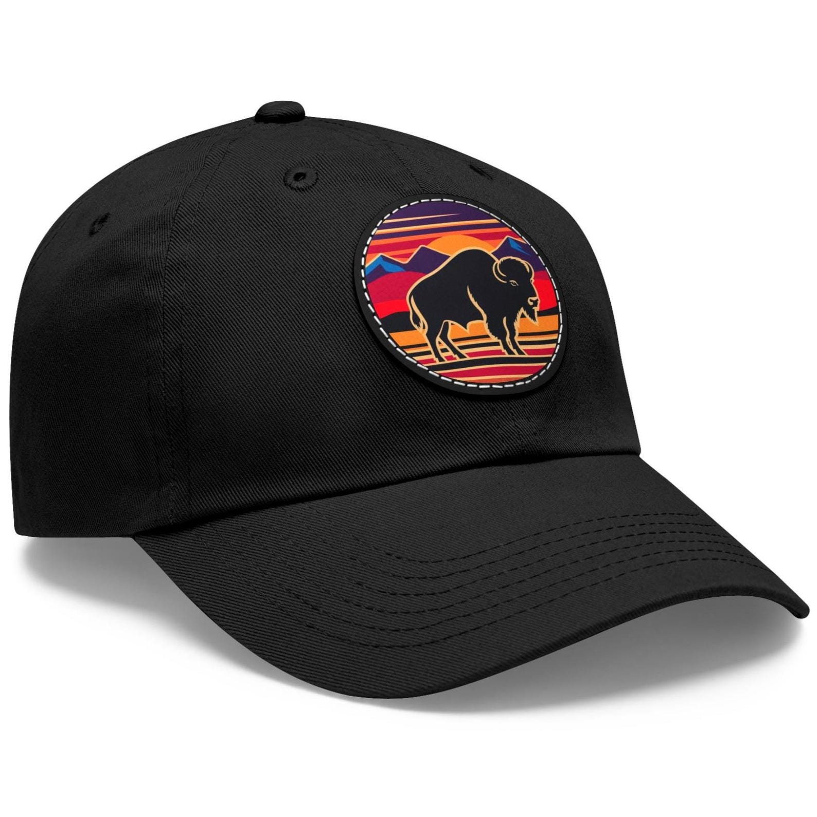American Bison Bio-washed Unisex Chino Twill Dad Hat National Park ...