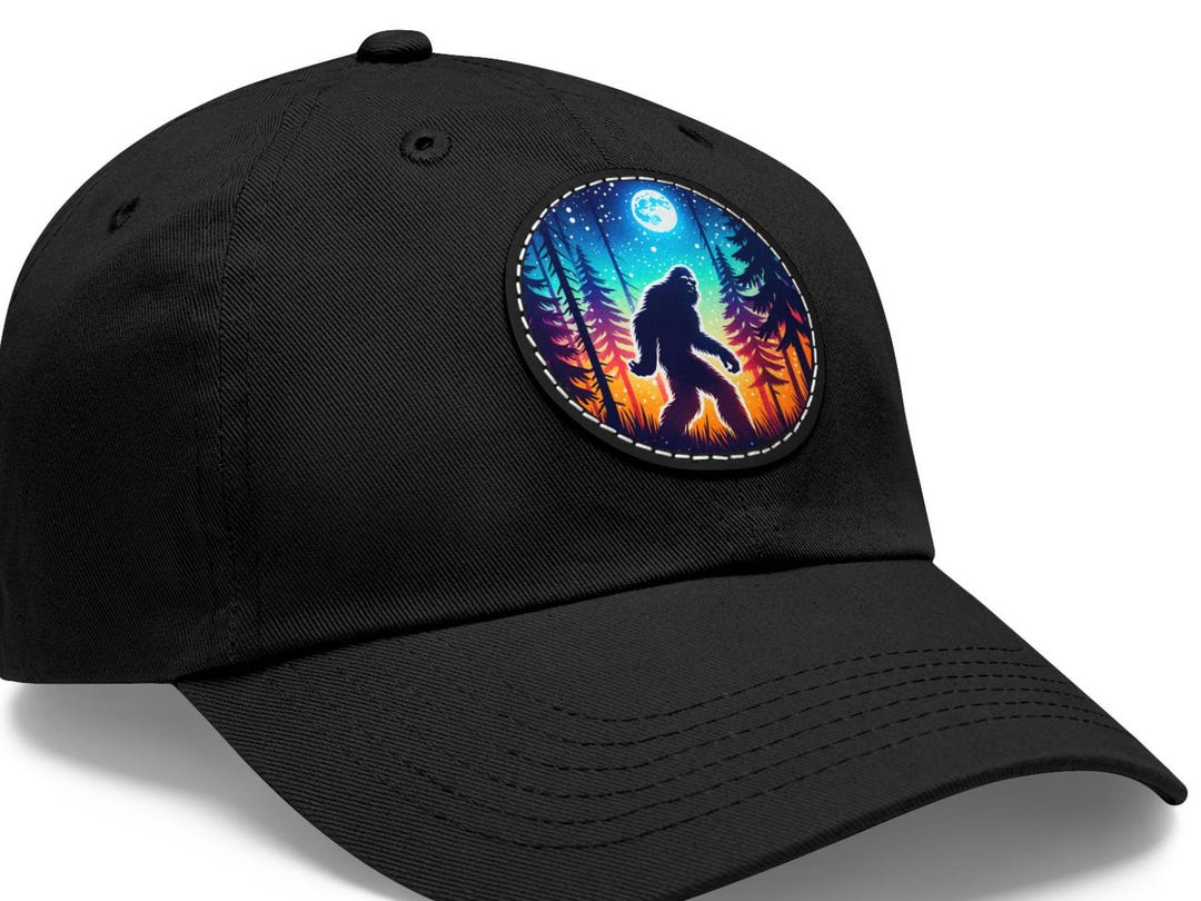 Bigfoot Silhouette Hat Sasquatch Distressed Unisex Dad Hat Sasquatch ...