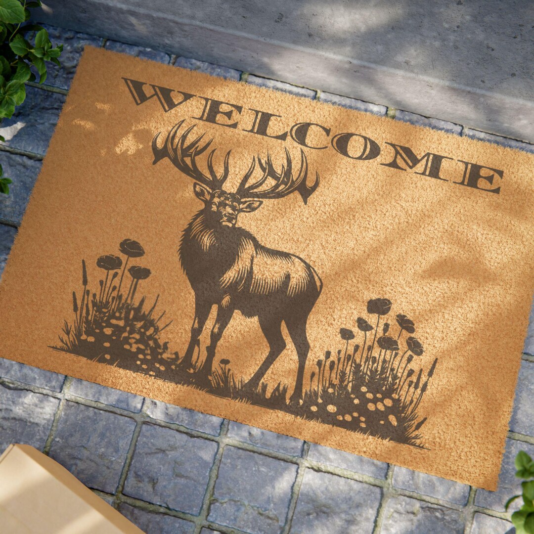 Bull Elk Nonslip Welcome Entry Mat 24 X 16 Eco-friendly Coconut Fiber ...