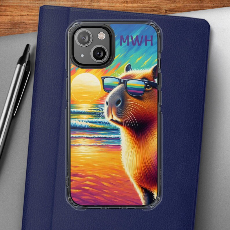 Personalized Capybara Magsafe Compatible Clear Impact iPhone Case Drop ...