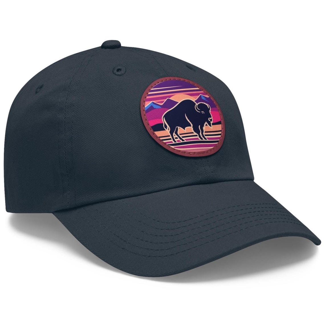 American Bison Bio-washed Unisex Chino Twill Dad Hat National Park ...