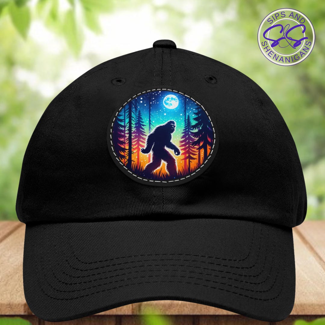 Bigfoot Silhouette Hat Sasquatch Distressed Unisex Dad Hat Sasquatch ...