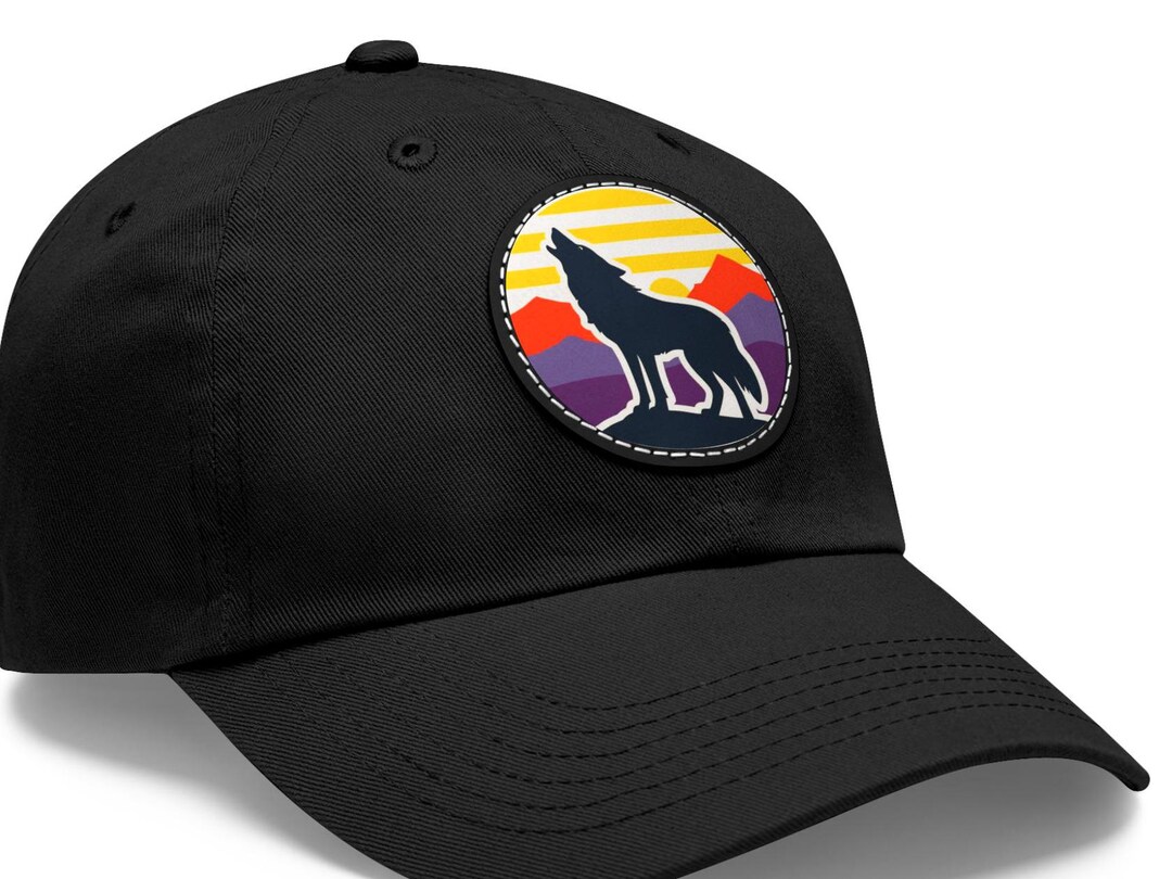 Wolf Howling Bio-washed Unisex Chino Twill Dad Hat National Park ...