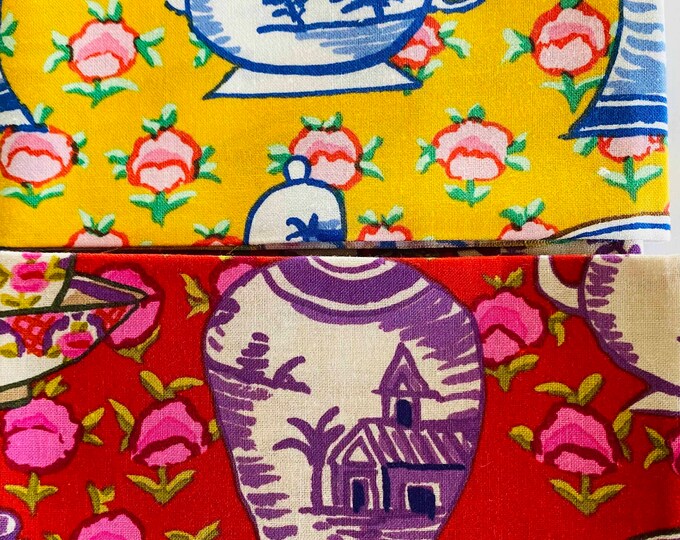 Fat Quarter Mini Bundle Kaffe Fassett Collective Delft Pots in Yellow ...