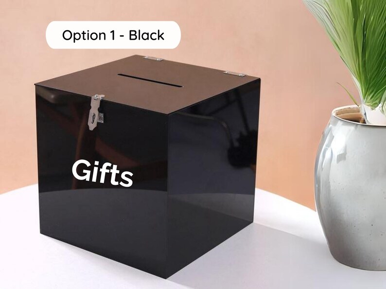 Personalized Acrylic Wishing Well: Custom Wedding Card Box - Etsy