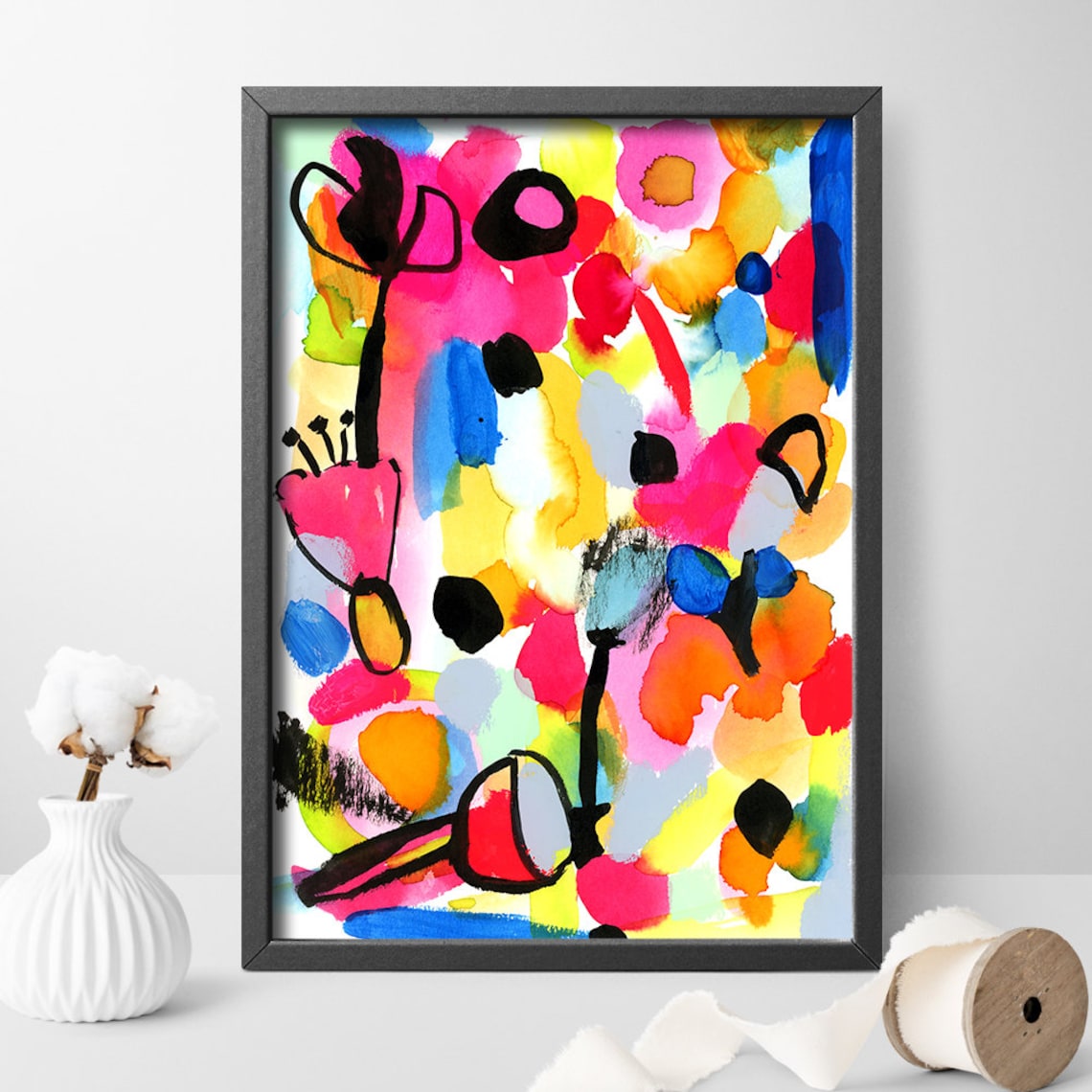 Abstract Garden Art Print Colorful Abstract Art Abstract - Etsy