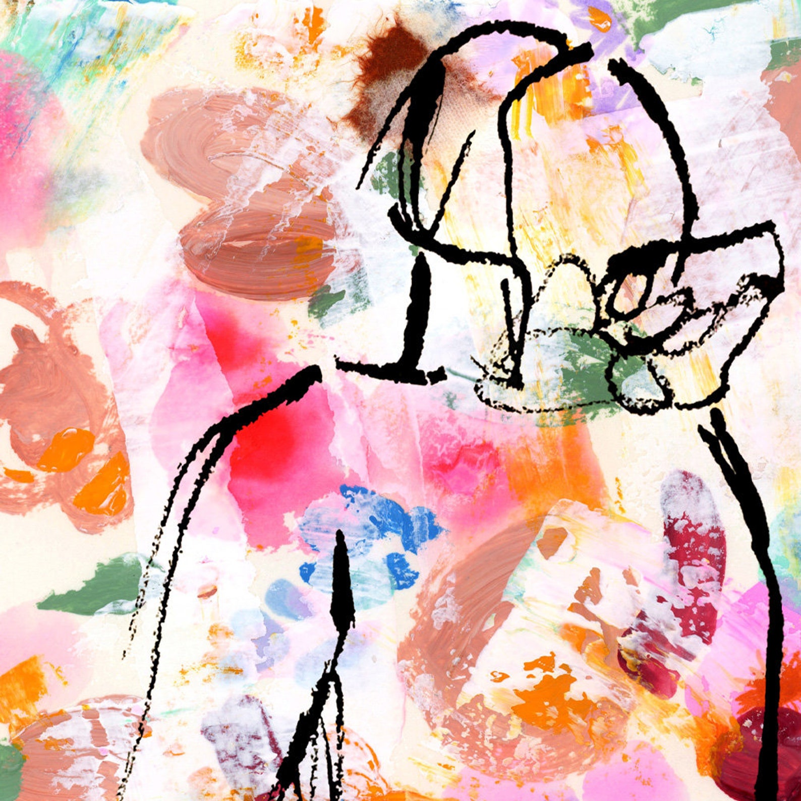 Abstract Figure Drawing Women Figure Art Acrylic Abstract - Etsy