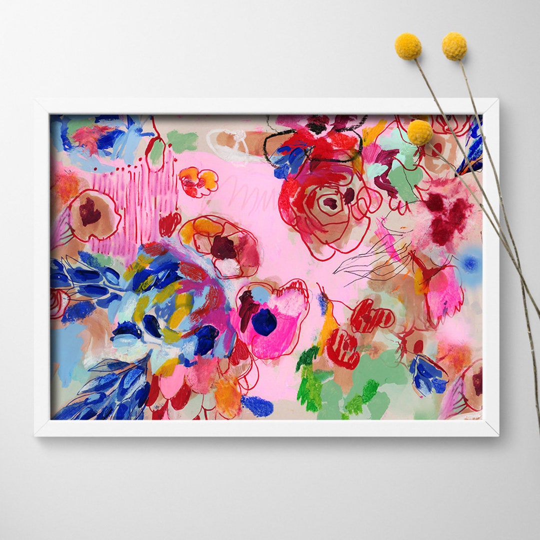 Pink Light Art Print, Home Decor, Wall Art, Wall Print, Wall Decor ...