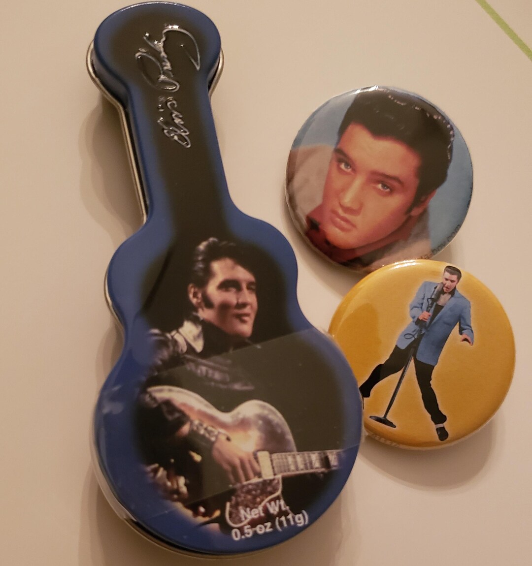 Elvis Presley Mint Tin and 2 Safety Buttons - Etsy