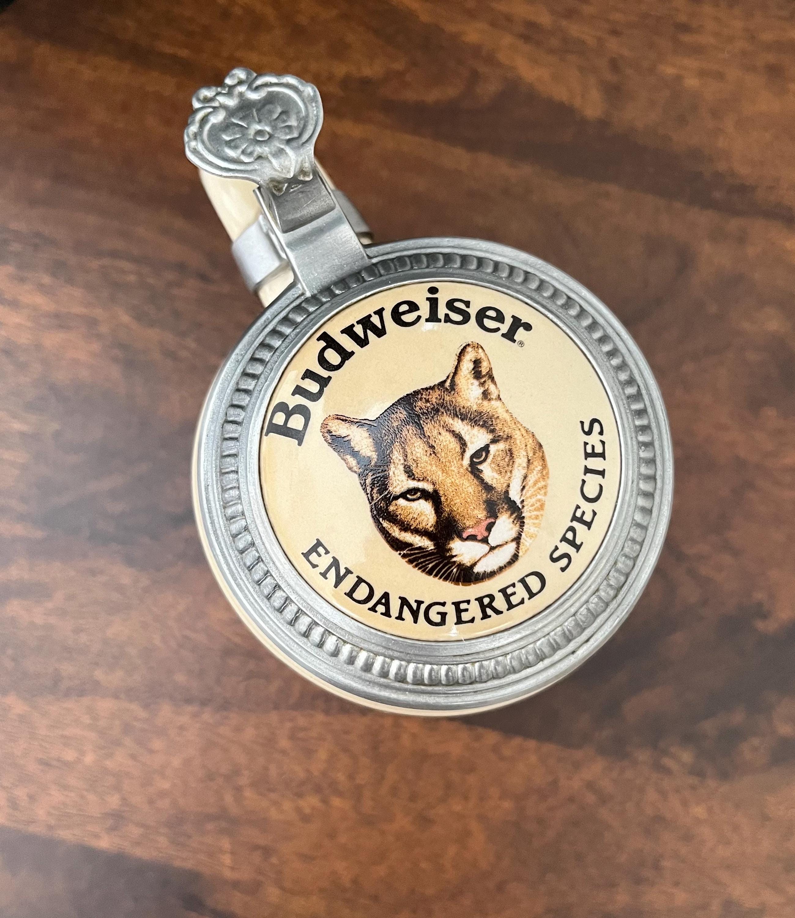 Budweiser Beer Stein, Endangered Species 3D Cougar Mug, Collectible ...