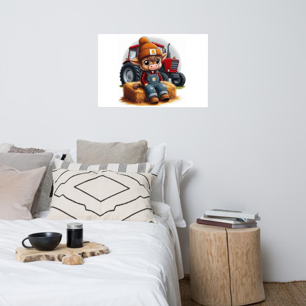 Farm Boy & Tractor - Poster Print - Etsy