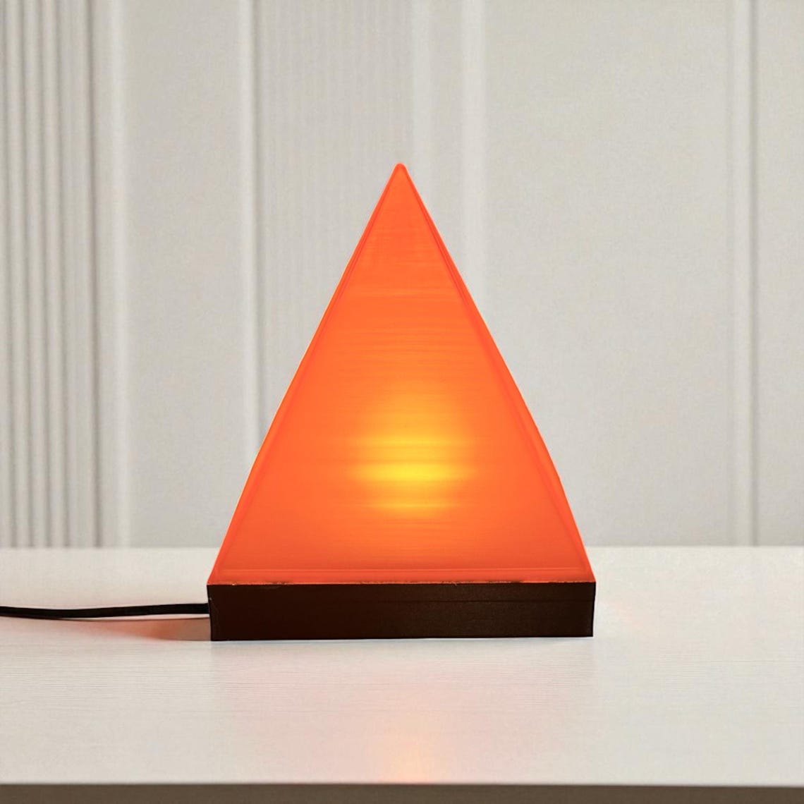 Night Light Lamp Pyramid 3D Printed, Modern Home Light, Decor Lighting ...