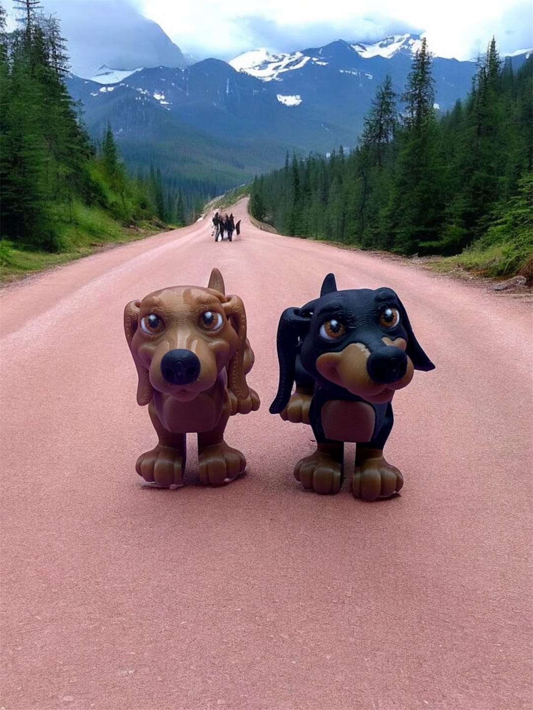 Dachshund Puppies 3D Printed Flexi and Articulated Super Cute Desk Toy ...