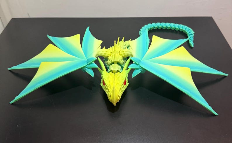 Articulated 3d Printed Wyvern Poseable Wings With Biting Action - Etsy