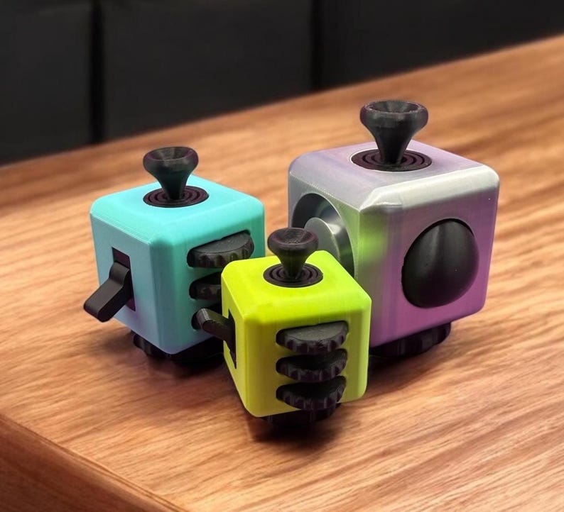 3D Printed Fidget Cube: Sensory Toy for Focus & Stress Relief - Etsy