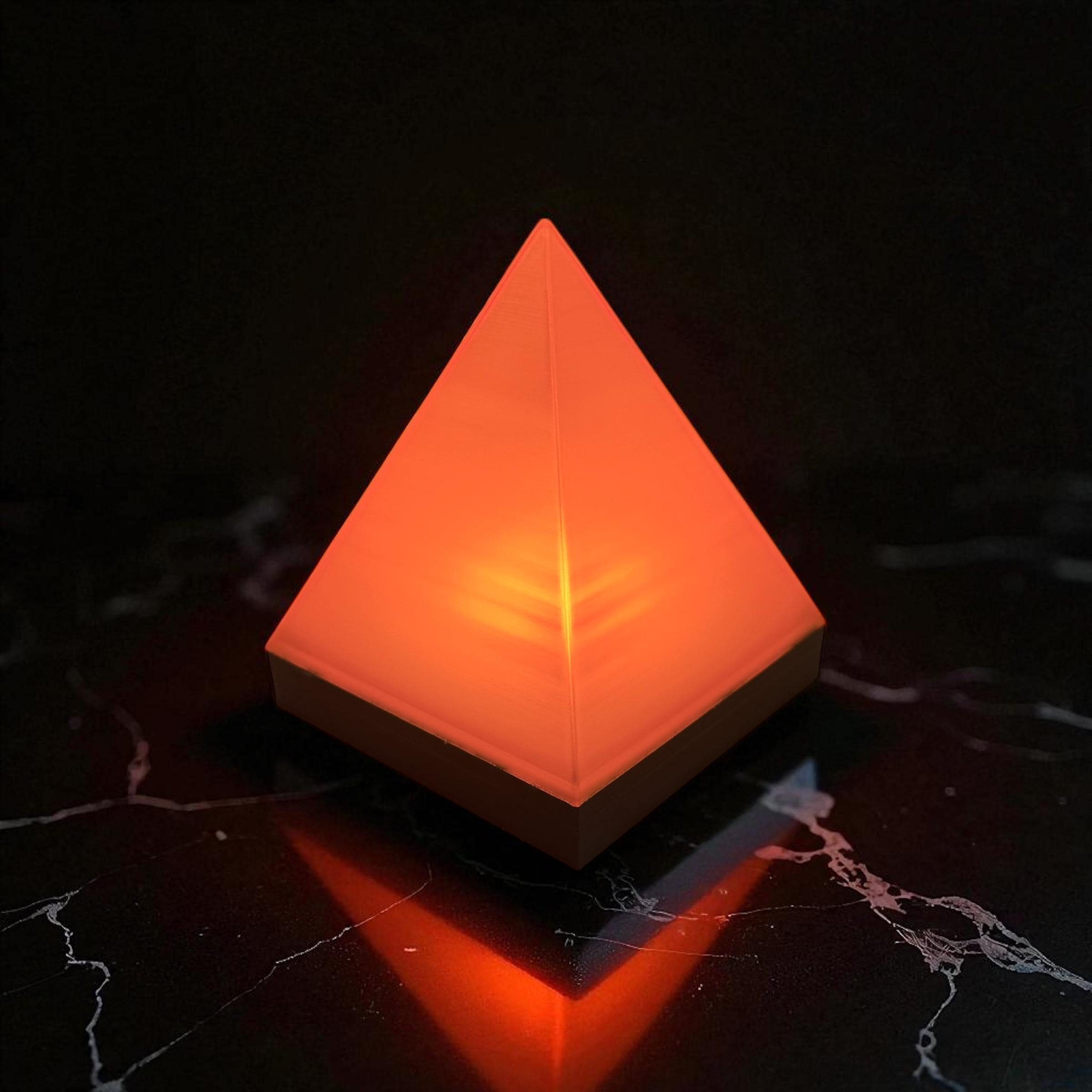 Night Light Lamp Pyramid 3D Printed, Modern Home Light, Decor Lighting ...