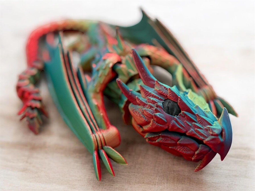 Articulated 3d Printed Wyvern Poseable Wings With Biting Action - Etsy