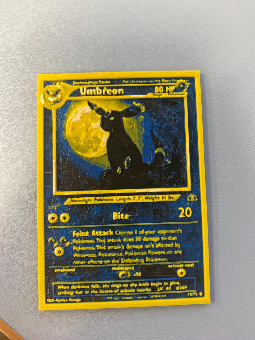 3D Printed Umbreon Pokemon Card - Etsy