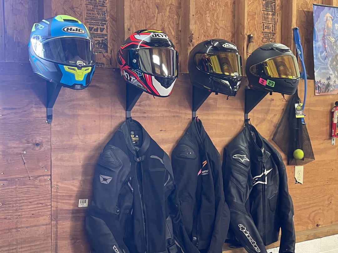 Motorcycle Helmet & Jacket Hanger Mount Display Storage - Etsy