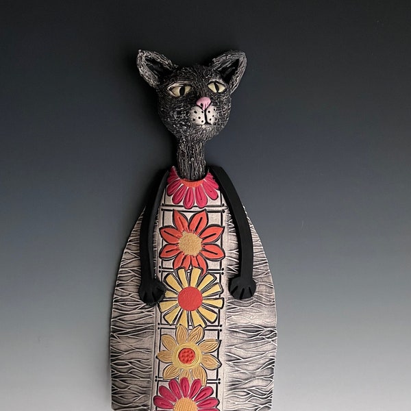 Clay Cat - Etsy