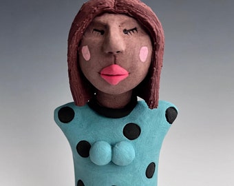 FREE Shipping, Clay Sculpture, CERAMIC FIGURE, Little Person, Clay ...