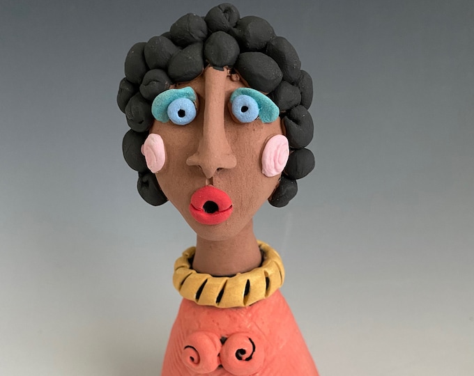 AFRICAN AMERICAN, Sculpted Figure, Clay Figurine, Clay People ...