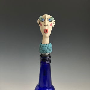 FREE SHIPPING, MALE, Handmade Wine Stopper, Ceramic Wine Stopper ...