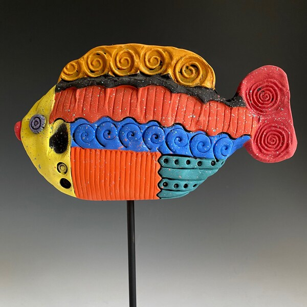 Clay Fish Sculpture - Etsy