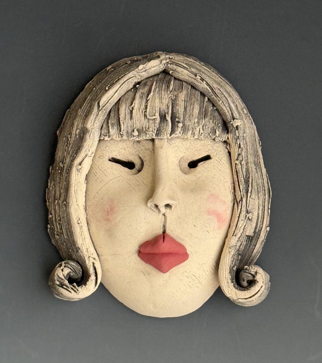 Wall FACE, WOMAN Face, Face Sculpture, Wall Art Face, Ceramic Face ...