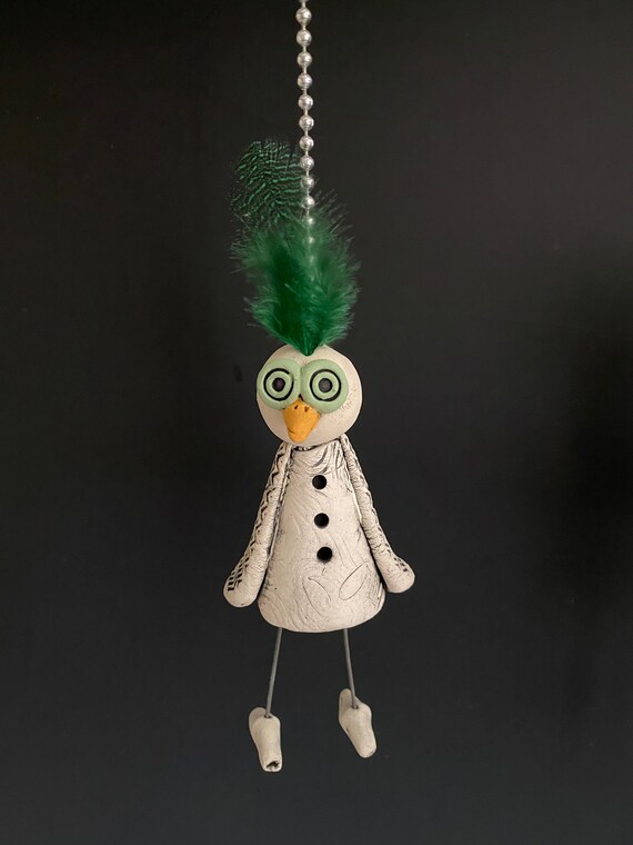 BIRD FAN PULL Light Pull Fan Pull Clay Bird Fan Pull | Etsy
