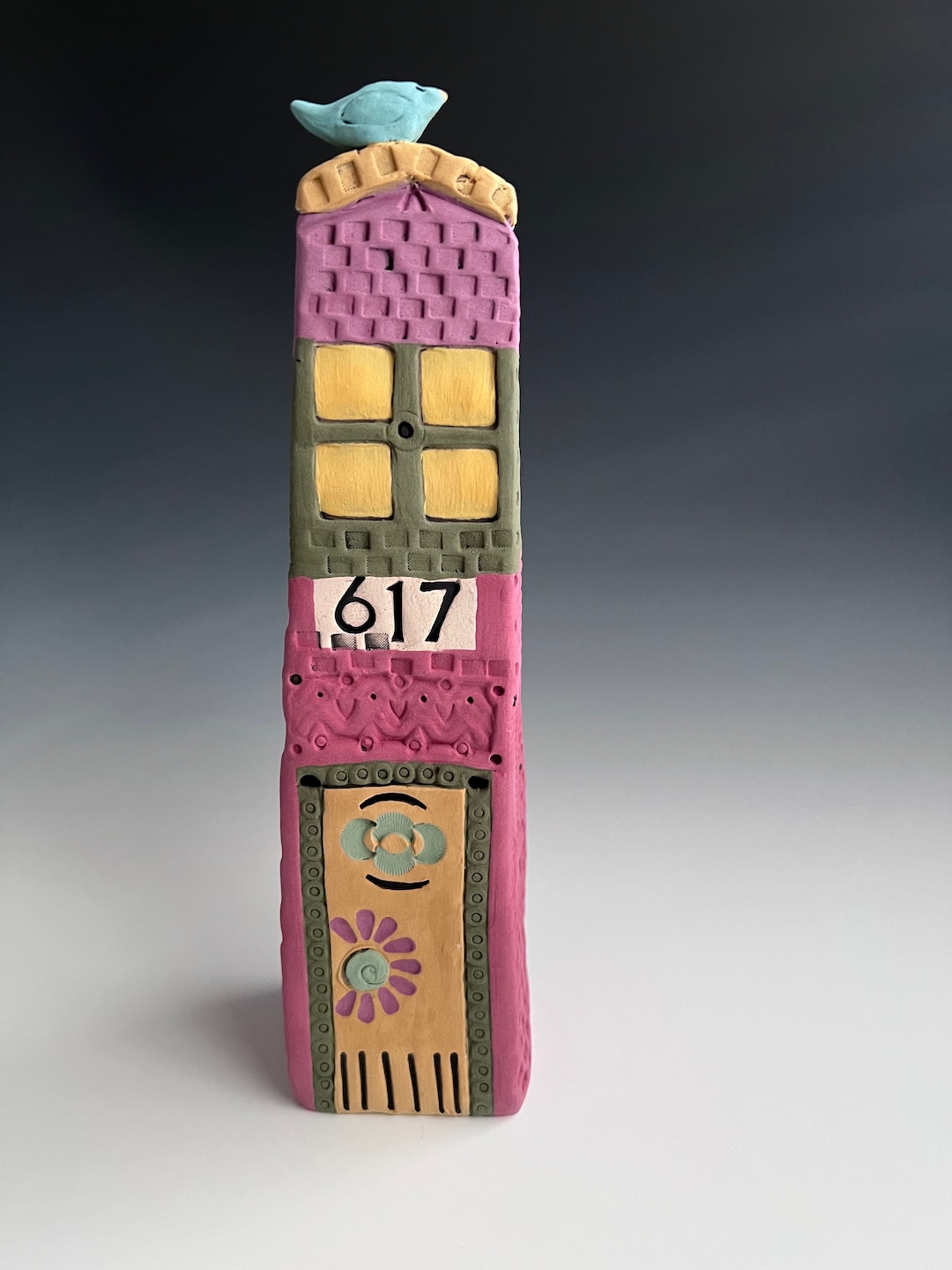 CLAY HOUSE SCULPTURE, Ceramic House, Handmade Clay House, Sculptural ...