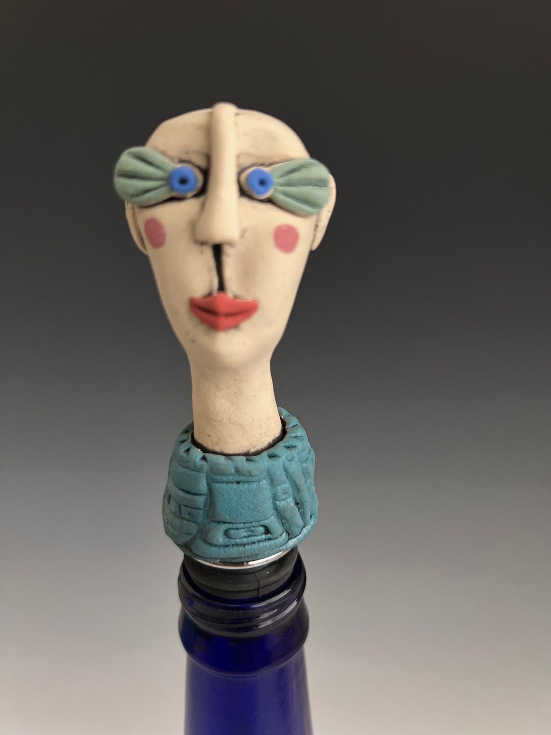 FREE SHIPPING, MALE, Handmade Wine Stopper, Ceramic Wine Stopper ...