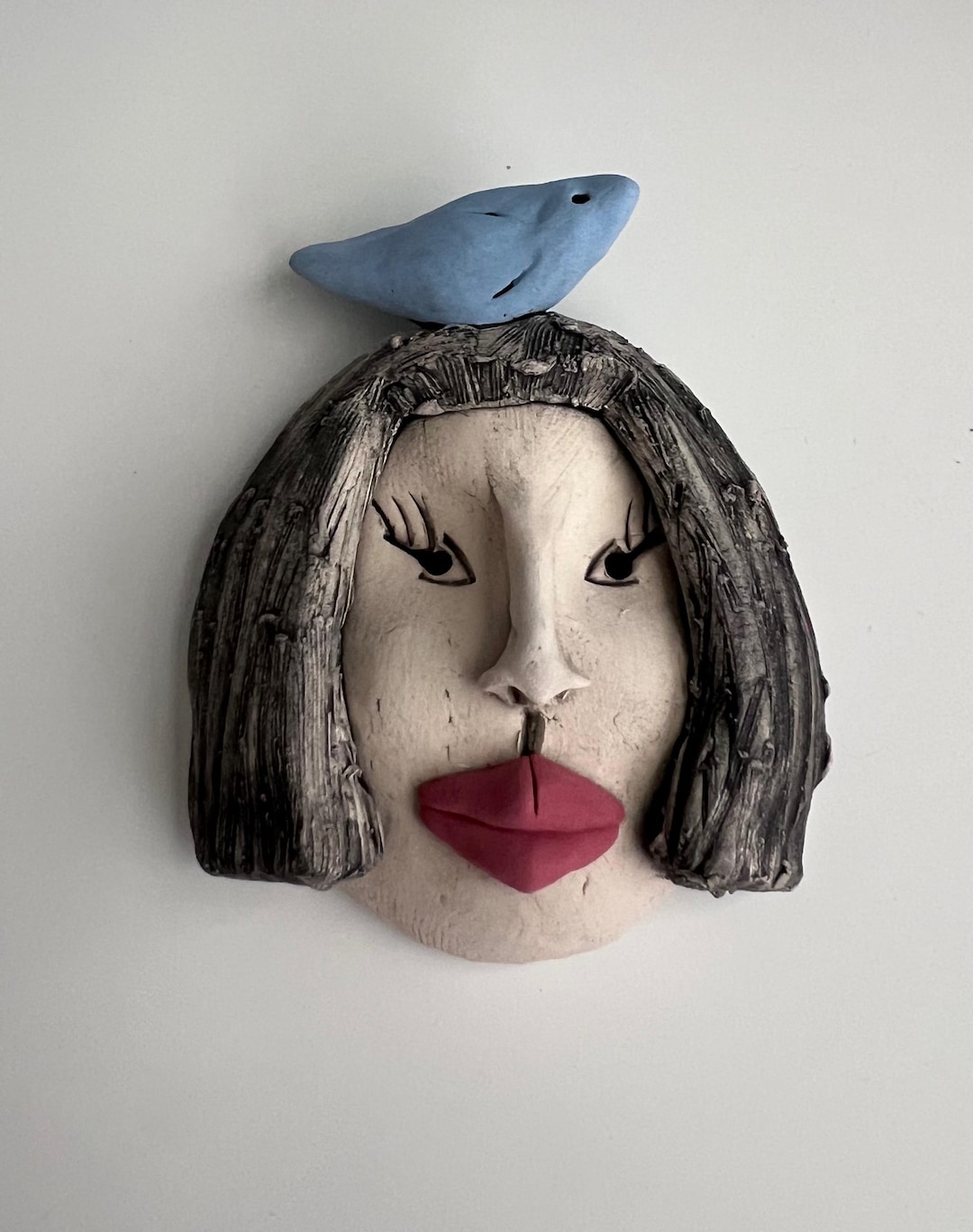 Wall FACE, WOMAN Face, Face Sculpture, Wall Art Face, Ceramic Face ...