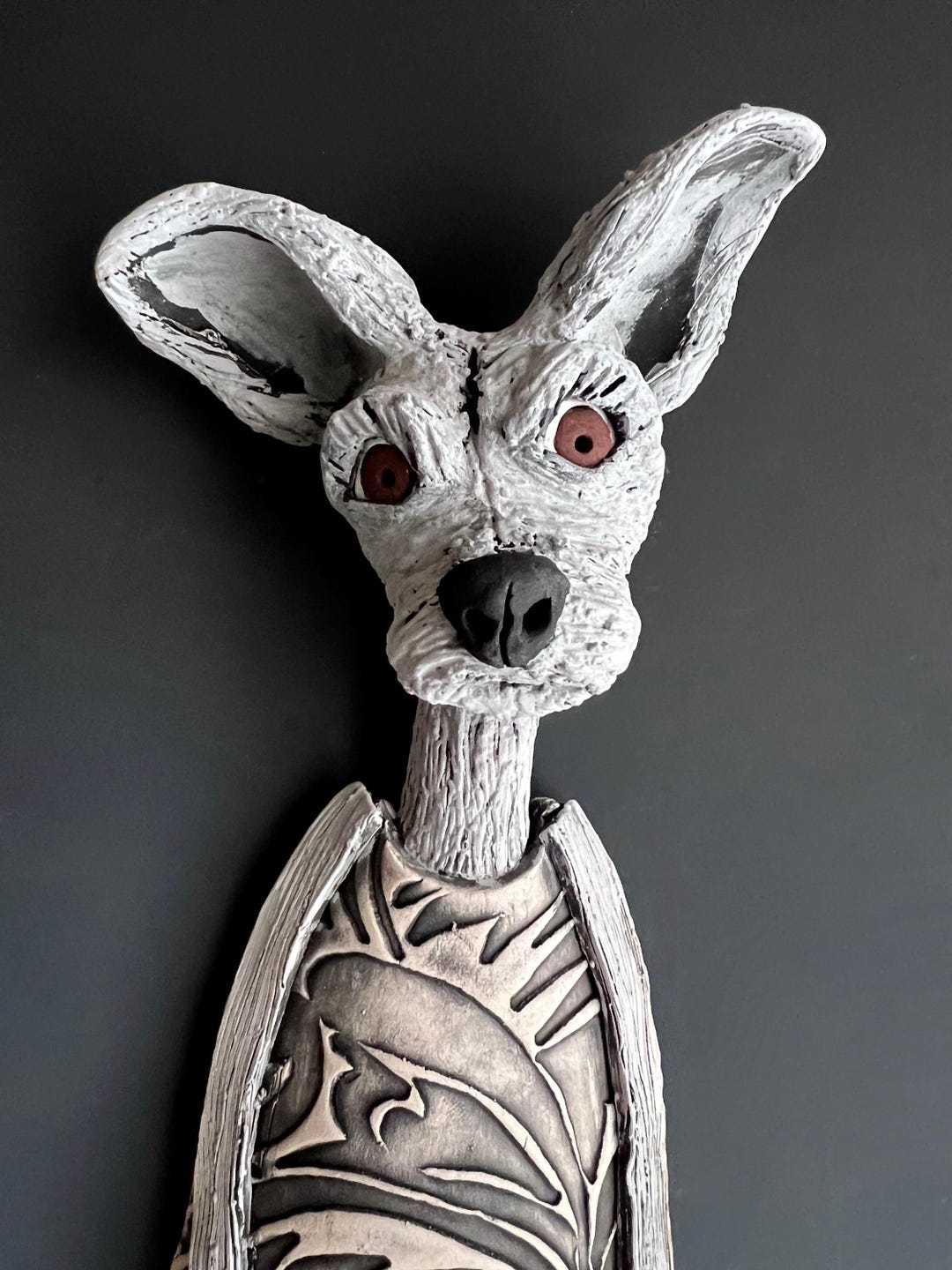 Handmade Clay Dog Wall Sculpture: Rustic Ceramic Puppy Art - Etsy