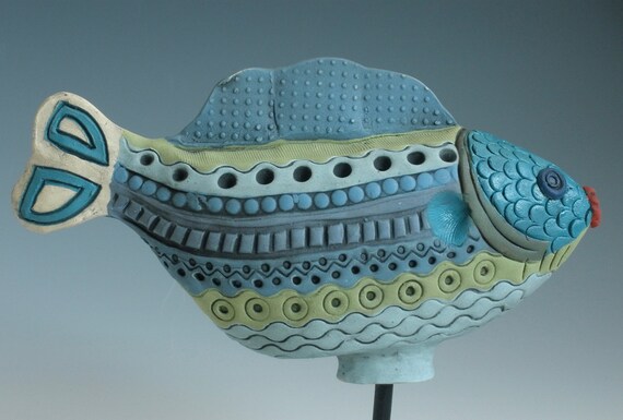 COLORFUL CLAY FISH Ceramic Clay Fish Fish Clay Fish | Etsy